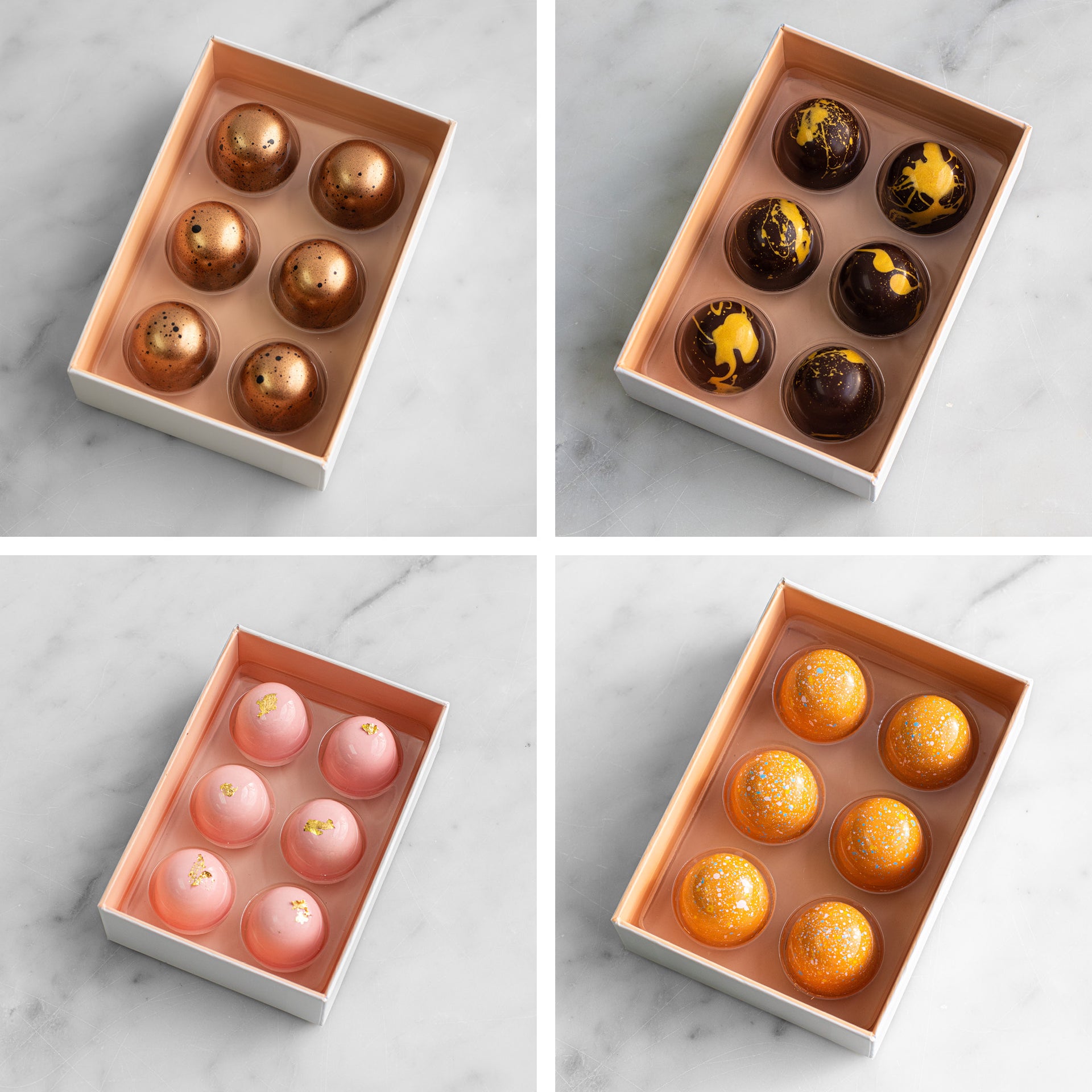 6 Piece Custom Flavour Bonbon Box | Single Flavour | House of Chocolate ...
