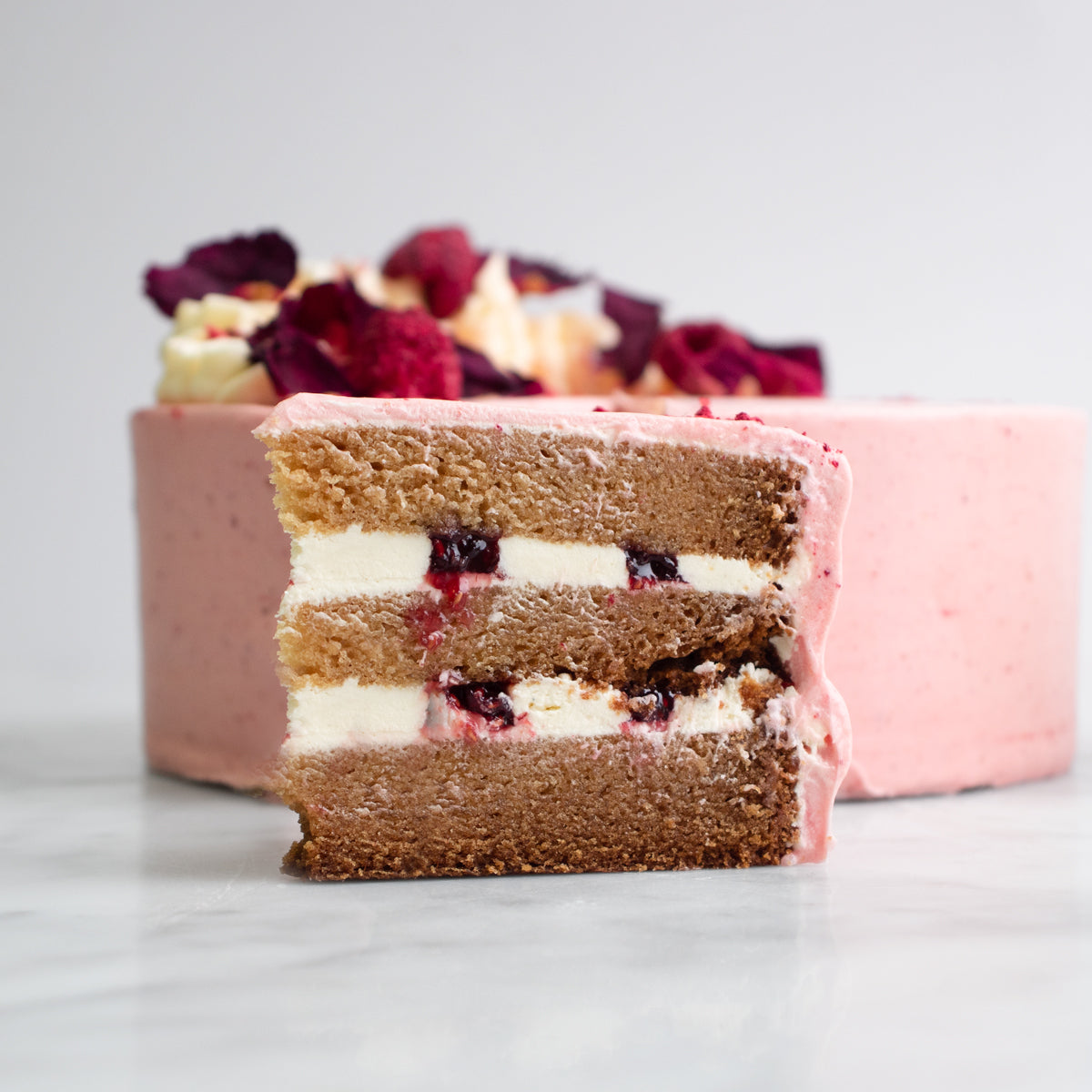 Raspberry, Rose & Vanilla Bean Cake | Vegan | House of Chocolate ...