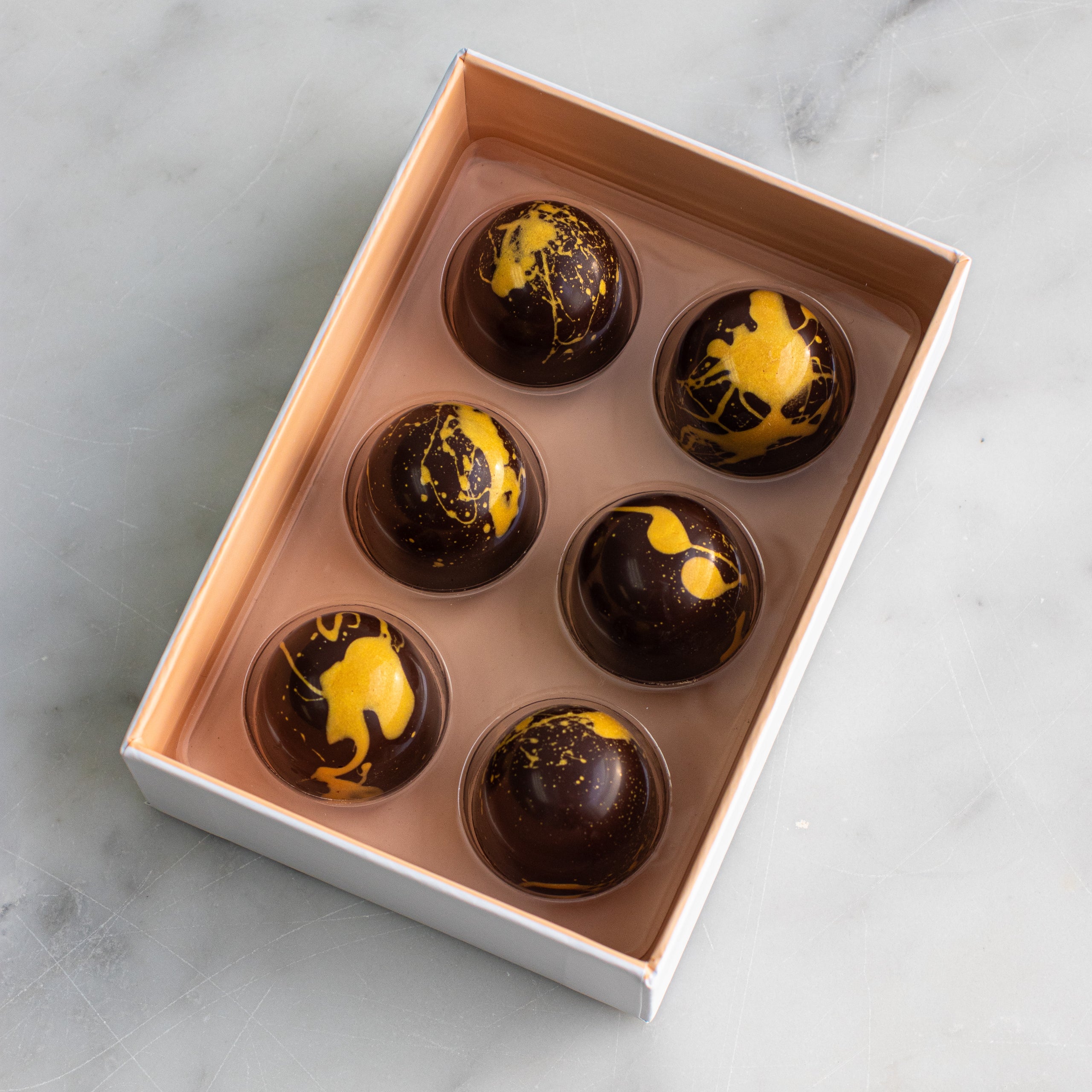 6 Piece Custom Flavour Bonbon Box | Single Flavour | House of Chocolate ...